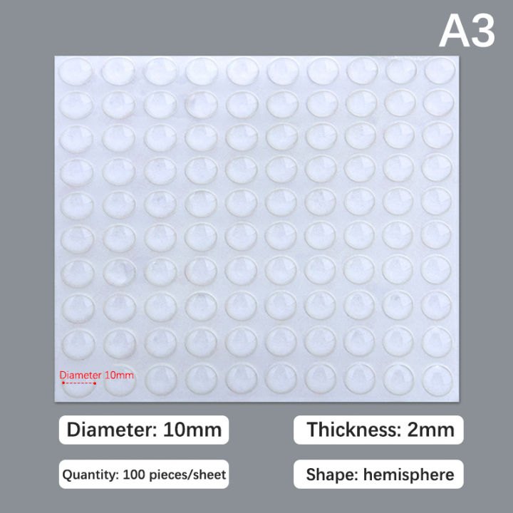 100PCS Silicone Buffer Pads Anti-slip Damper Furniture Door Stopper ...