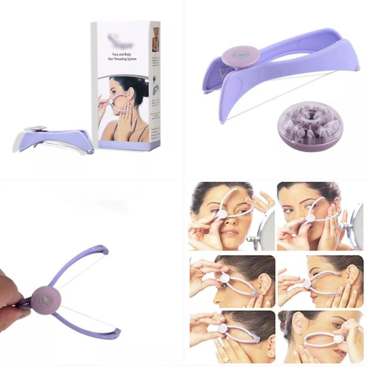 Eyebrow Face and Body Hair Threading and Removal System Tweezers for ...