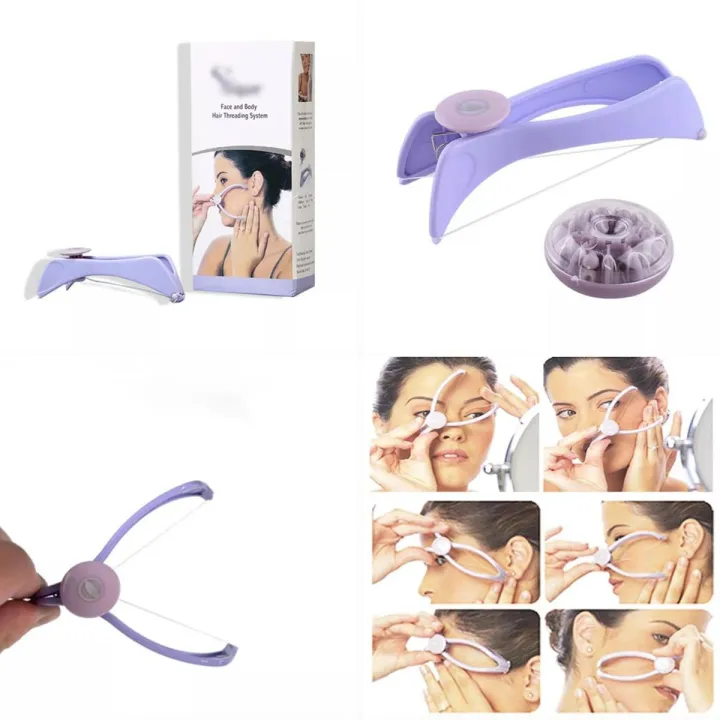 Eyebrow Face and Body Hair Threading and Removal System Tweezers for ...