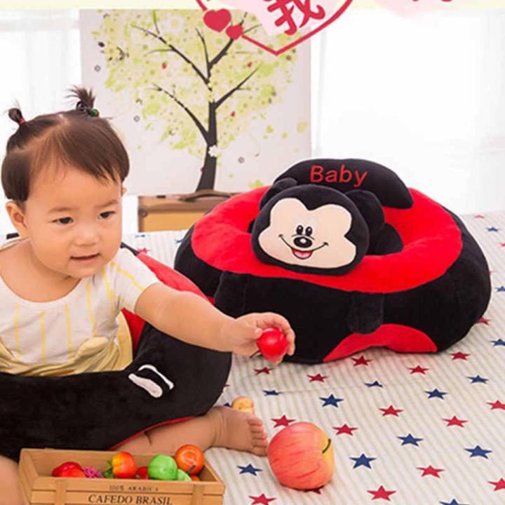 Cute Baby Black Mickey Mouse Seats Sofa Plush Support Seat Learning To ...