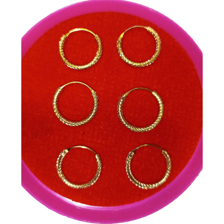Pack of 3 Italian Gold Style Baliyan with 100% color Guarantee | Daraz.pk