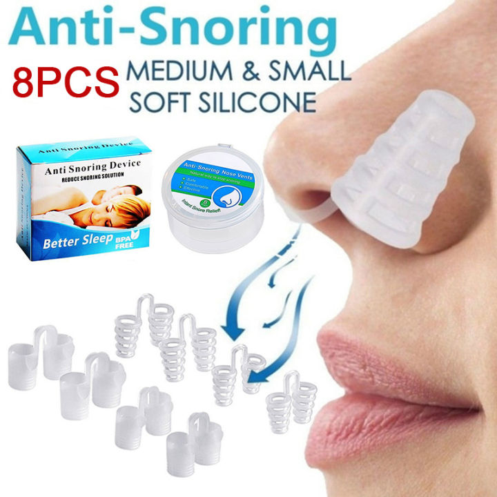 8 Pcs/Set Snoring Solution Anti Snoring Devices Professional Snore ...