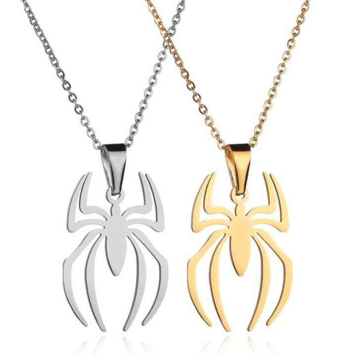 Hip Hop Stainless Steel Spider Pendant Halloween Animal Insect Vintage ...