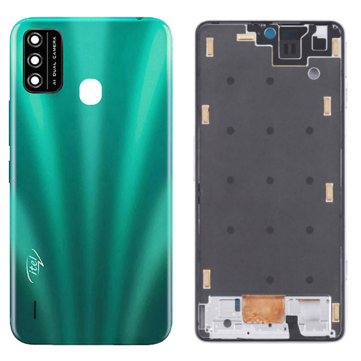 iTel A48 Middle Frame Housing with Power Volume Buttons & Camera Lens ...