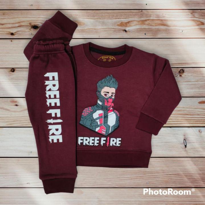 Free Fire sweatshirt and trouser tracksuit for kids | Daraz.pk