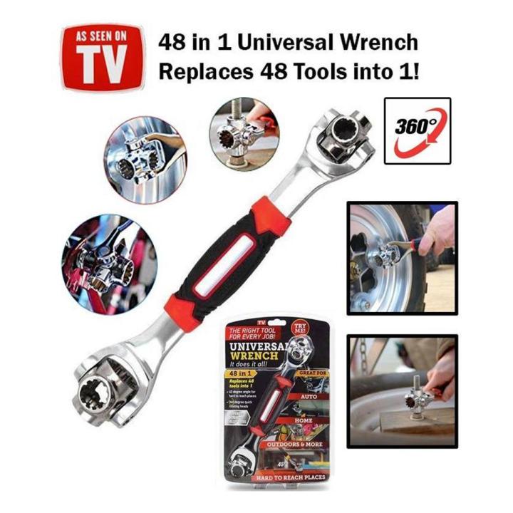 48-In-1 Universal Multi-Function Wrench 360 Degree Rotary Adjustable ...