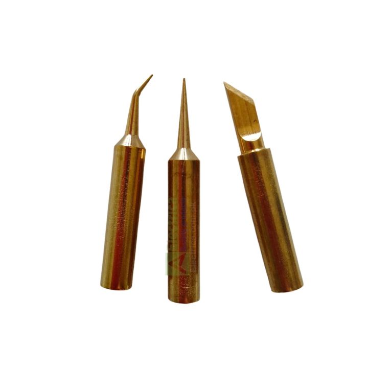 3pcs/ 1 set of Pure 900M Copper Soldering Iron Heads I+IS+K Hot Golden ...