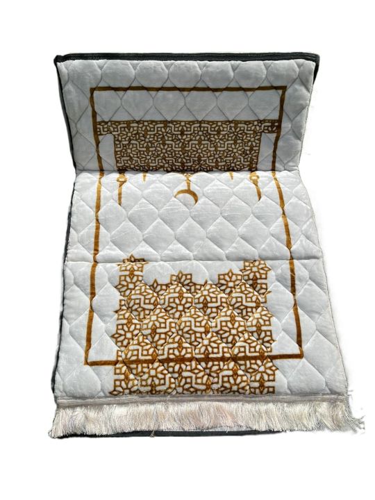 Jai Namaz luxury velvet embroidered foldable prayer foam rug mat ...