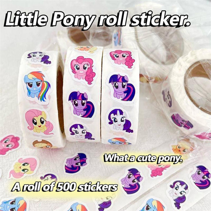 500PCS/Roll Cute My Little Pony Stickers Toys Decoration Sticker ...
