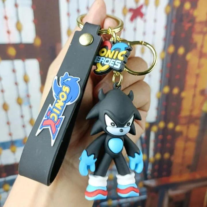 Sega Sonic The Hedgehog Keychain Cartoon Doll Key Ring Pendant Toy ...