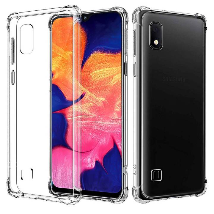 Samsung Galaxy A10 Ultra antishock Soft Silicone Transparent Protective ...