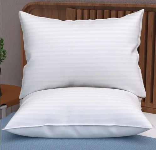 Pack of 1, 2, 4 – Ball Fiber White Pillow for Sleeping – Stripe Design ...
