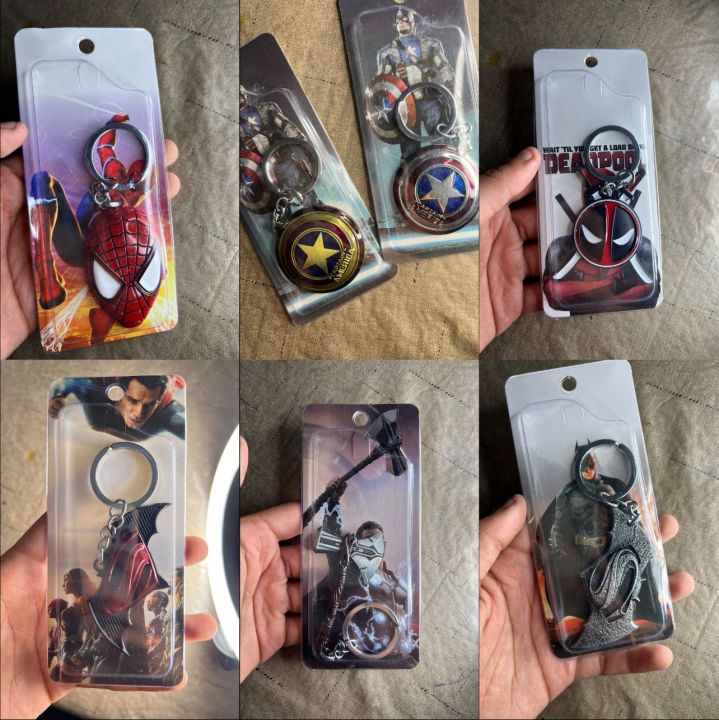 (6 Packs Keychains) Marvel & Ultimate Avengers & DC Fusion Keychain ...
