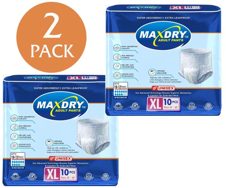 Maxdry Adult Pants Extra Large (XL) 20 Pcs | Daraz.pk