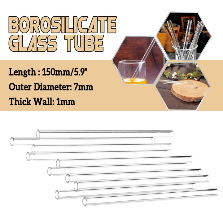 10pcs Length 150mm Tools DIY OD 7mm Thick Wall 1mm Lab Borosilicate Glass Blowing Tube | Daraz.pk