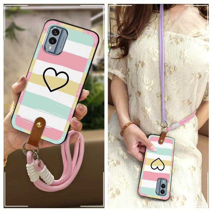 Dirt-resistant Silicone Phone Case For Nokia X30 Crossbody Necklace ...