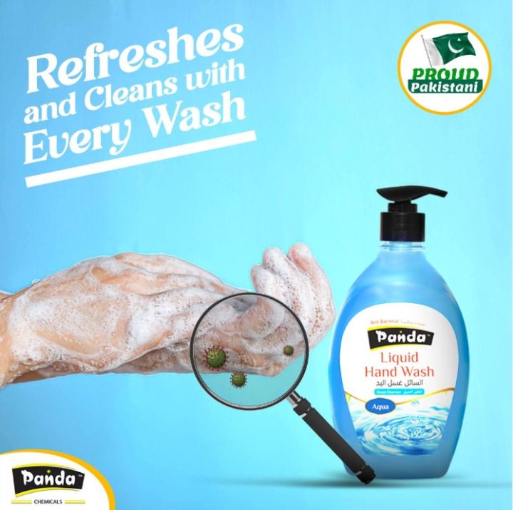 Panda Liquid Hand Wash Aqua 500ML Antibacterial Liquid Handwash ...