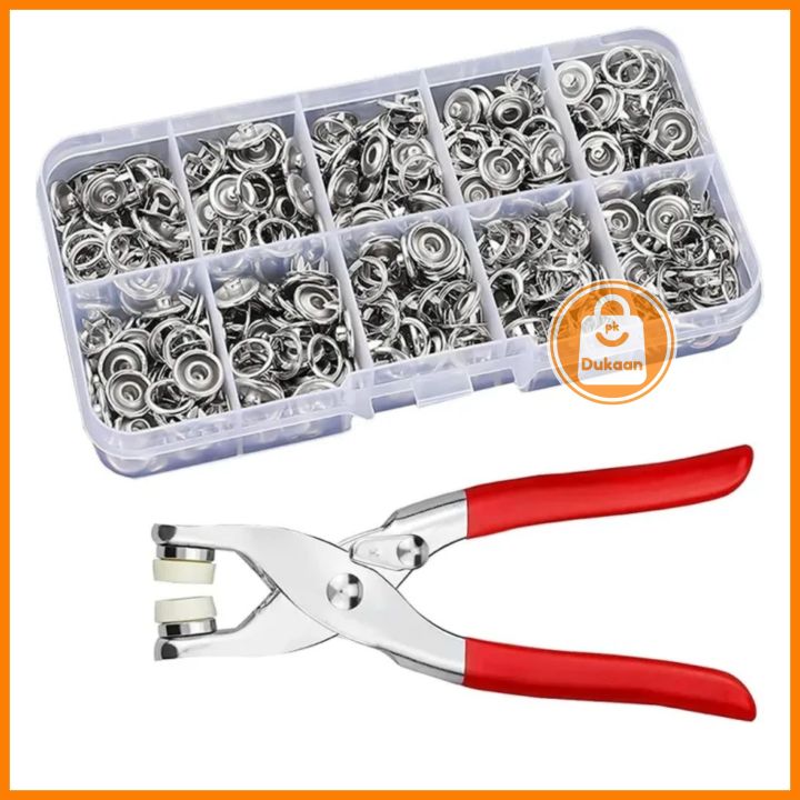 [High Quality] Metal Snap Buttons Press Plier_9.5mm Metal Sewing Prong ...