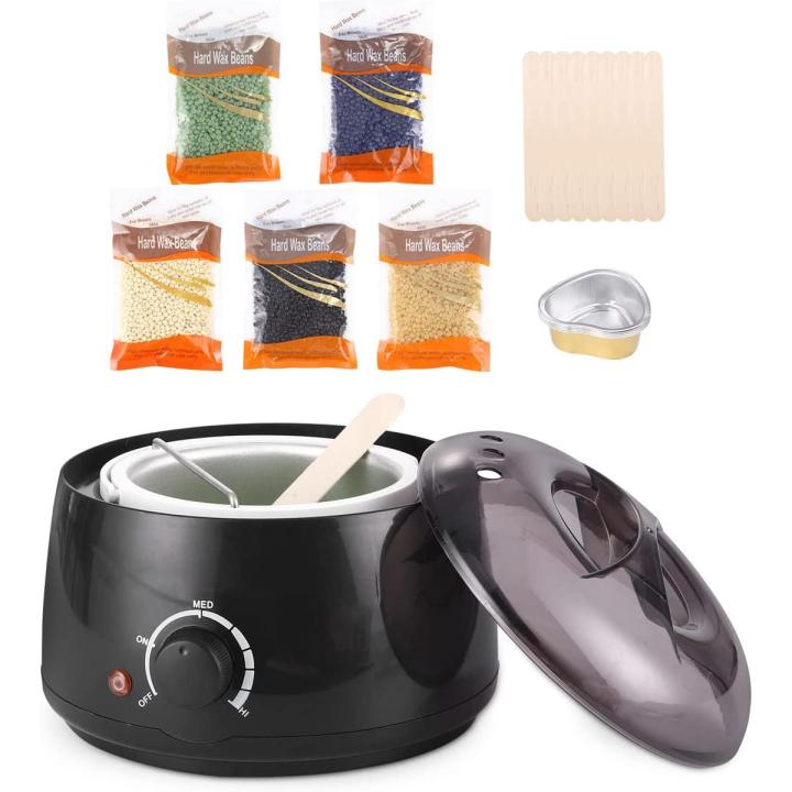 Wax Warmer, Waxing Kit with Hard Wax Beans and Wax Applicator Sticks ...