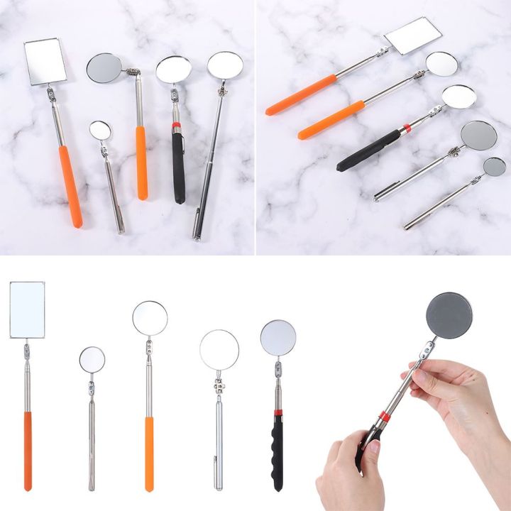 Mini Extendable Car Mechanical Repair Round Mirror Detection lens Angle ...
