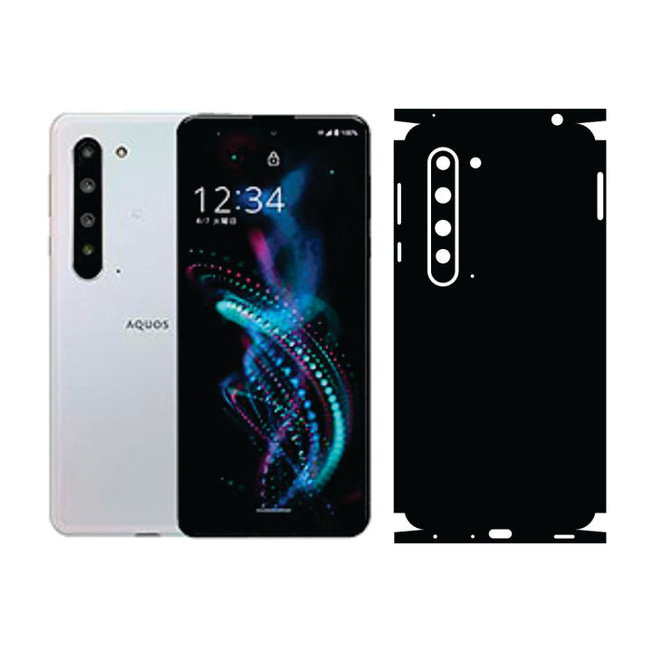 Sharp Aquos R5G Self Adhesive Lamination Anti-Stain 0007 Black Black ...