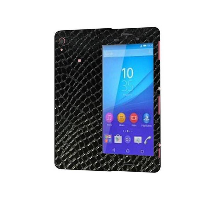 Sony Xperia M4 Aqua Black Snake Leather Texture Mobile Skin | Daraz.pk