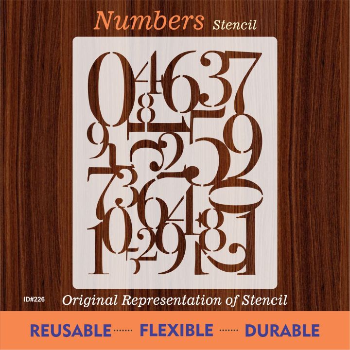 Number Stencil For Wall Painting Scrapbooking Stamp Album Decor ...