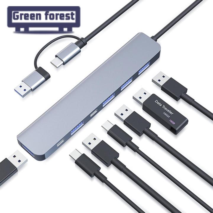 Green forest Dongle Adapter Widely Compatible 7 Port Type-C to USB ...
