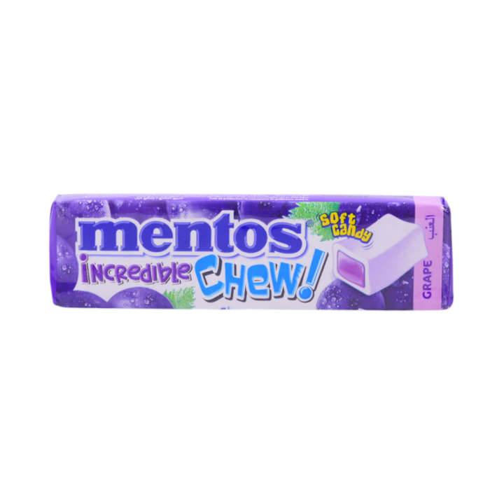 MENTOS INCREDIBLE GRAPE CHEW 45 GM 𝐨𝐫𝐢𝐠𝐧𝐚𝐥 | Daraz.pk
