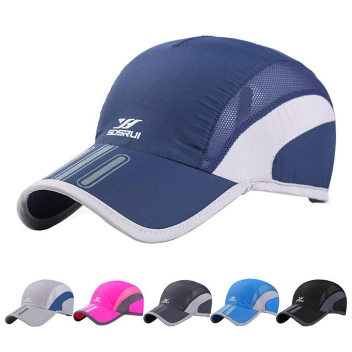 【Footprint】 Men Mesh Cap Cycling Running Baseball Tennis Hat Breathable ...