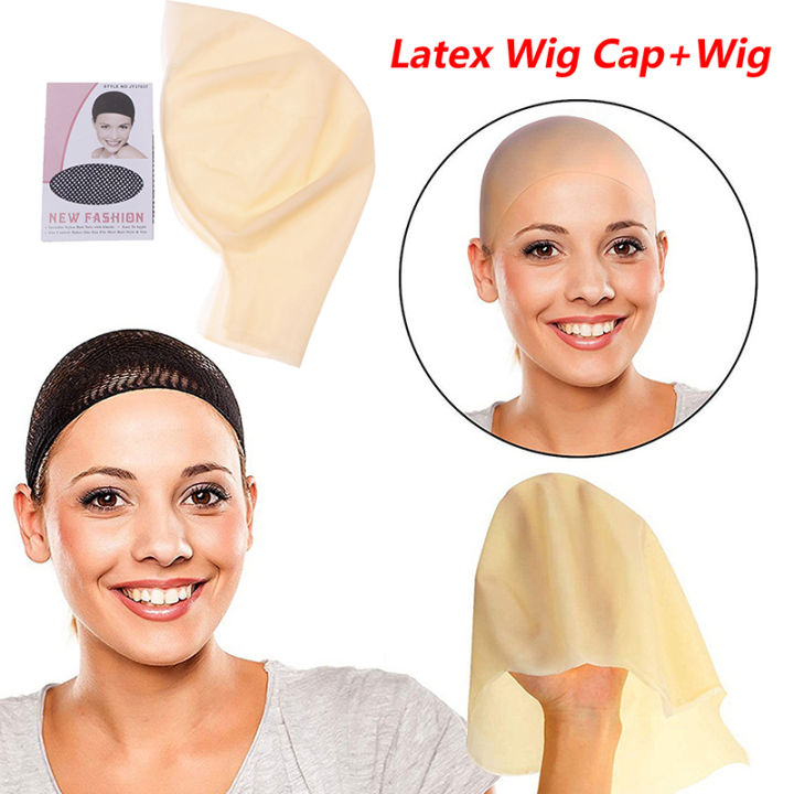 Light Shade Bald Cap Funny Latex Skin Fake Bald Head Unisex Fancy Film ...