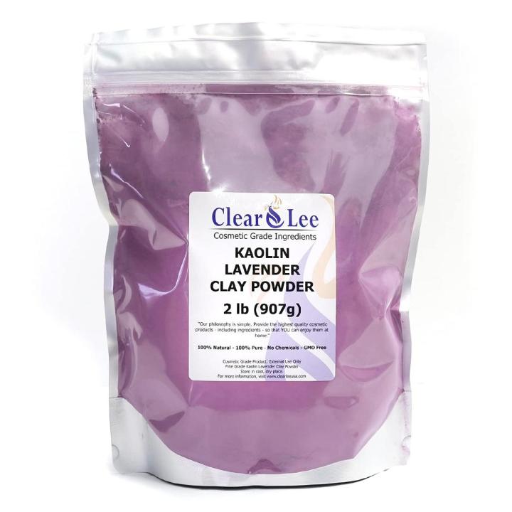 ClearLee Kaolin Lavender Clay Cosmetic Grade Powder - 100% Pure Natural ...