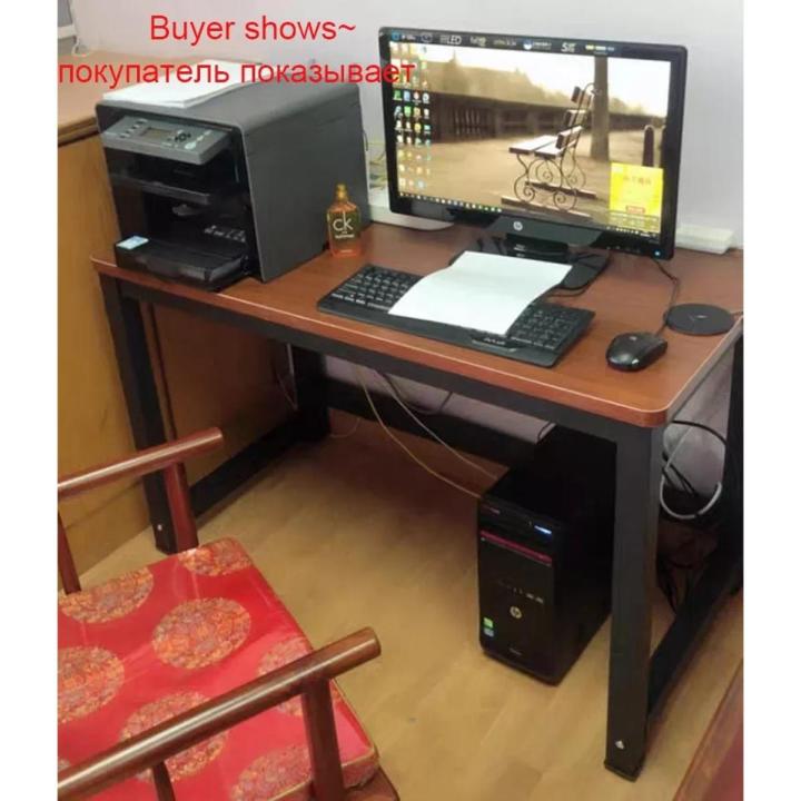 Wooden Durable Computer Desk Laptop Table for Home Office Working Study ...