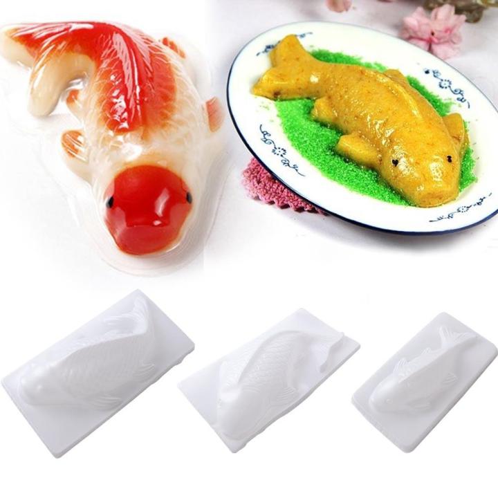 pcs Creative Sugarcraft PP Material Carp Shape Easy Demold Pudding DIY ...