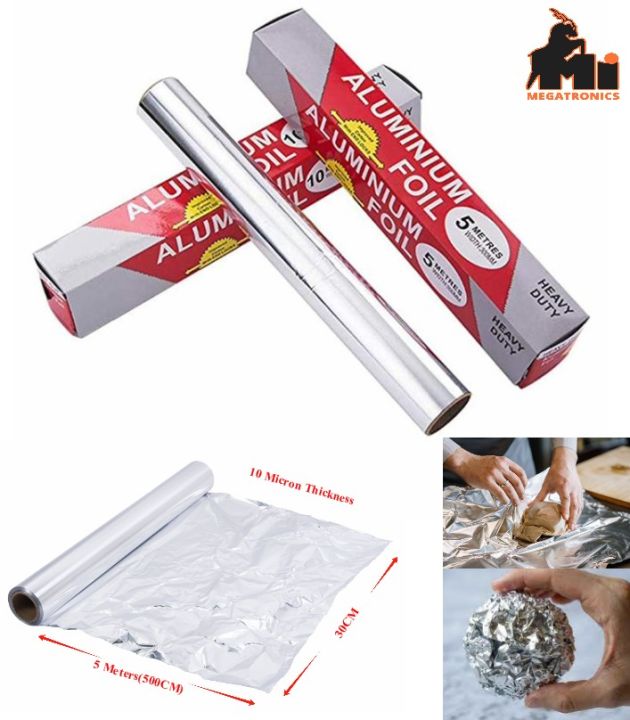 5Meters 30CM Heavy Duty wrap Aluminum Foil paper Tin foil baking ...