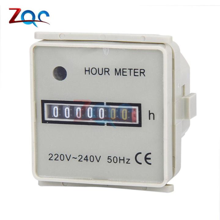 Industrial Hour Meter AC 220 -240V 50Hz Timer Counter AC Hourmeter Timing Gauge for Air ...