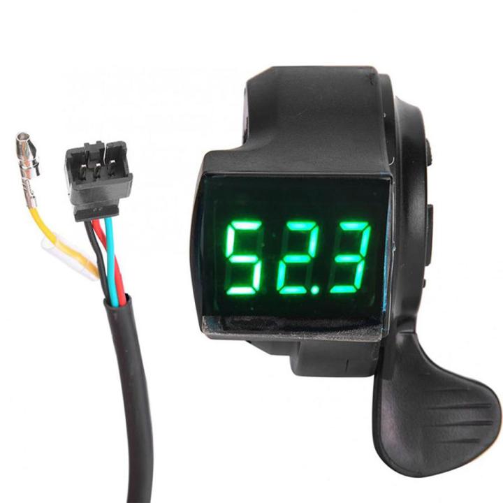 E-Bike Thumb Throttle LCD Digital Battery Voltage Display Switch Handle ...