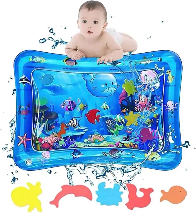 Inflatable Tummy Time Mat Premium Baby Water Play Mat for Infants and ...