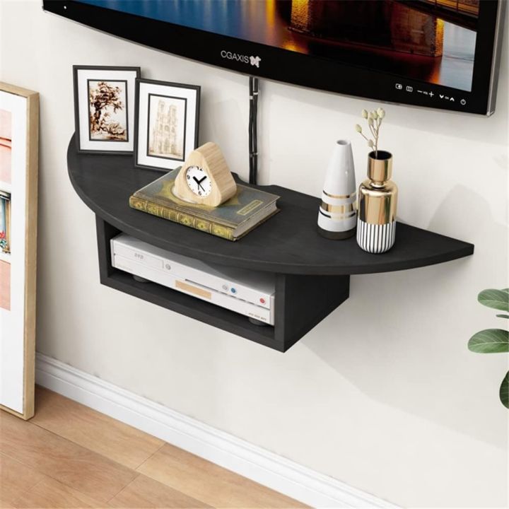 Floating TV Stand Wall Mounted TV Shelf Wood Media Console ...