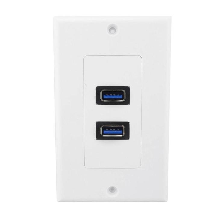 DOONJIEY Dual USB 3.0 Wall Plate Charger Outlet Mount Socket Face Plate ...