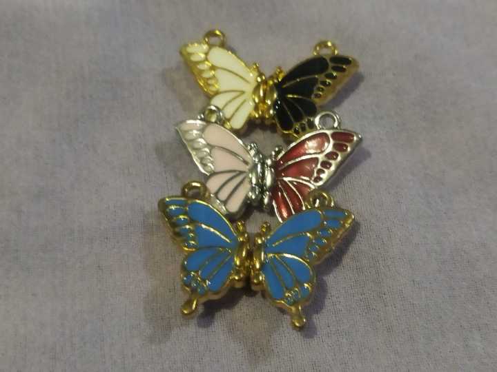 Magnetic Butterfly Charm Pendant – Colorful Enamel Metal Butterflies ...