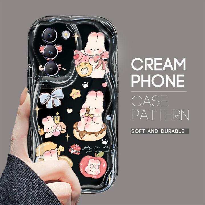 YYDS for Vivo Y100 Back Cover Cute Cartoon Rabbit Case Cream Texture ...