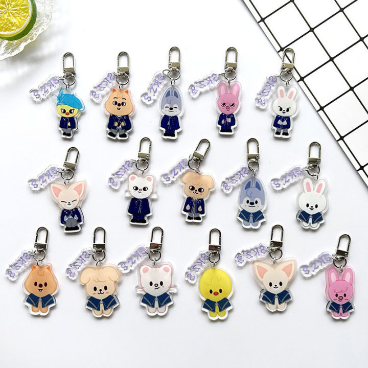 Kpop Idol Stray Kids Magic School Double Sided Acrylic Keyring Keychain ...