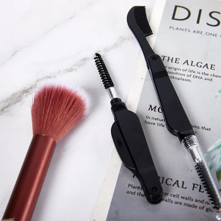 1Pc Dual Purpose Double Head Stainless Comb Eyelash Eyebrow Comb Makeup ...