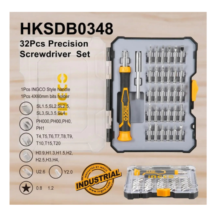 INGCO 32pcs Precision Screw Driver Set with box (For mobiles, laptops ...