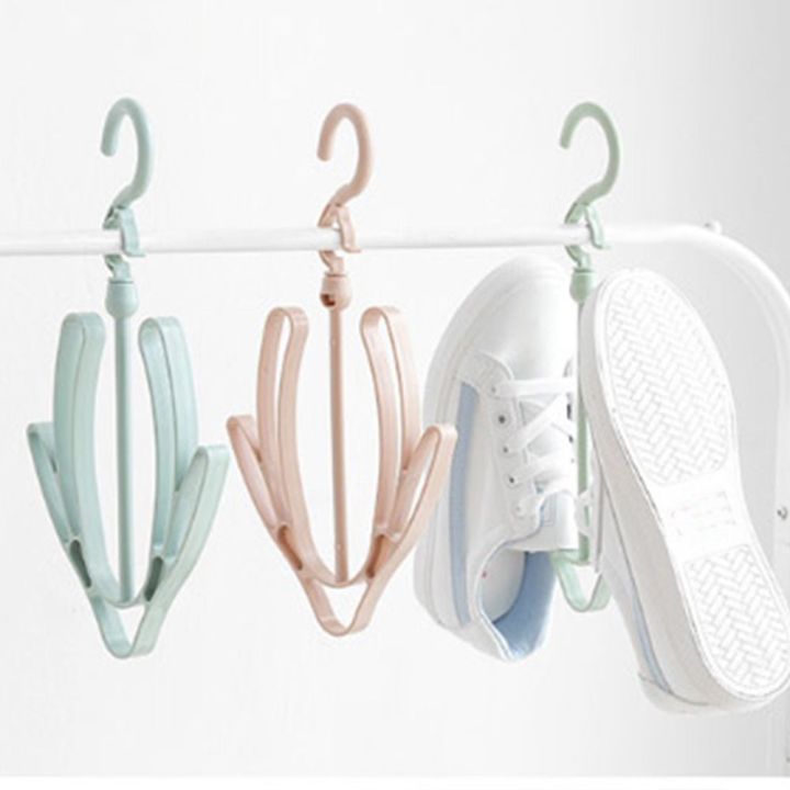 Rotatable Clothes Organizer Drying Hanger Storage Shelf Shoe Racks 2 ...