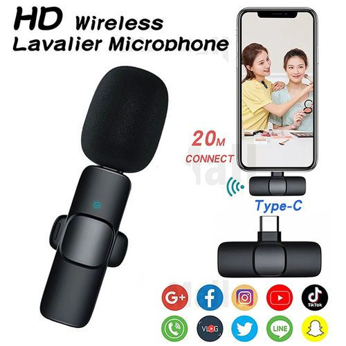 Wireless MIC Android Mic K8 Wireless Single Microphone For Interview ...