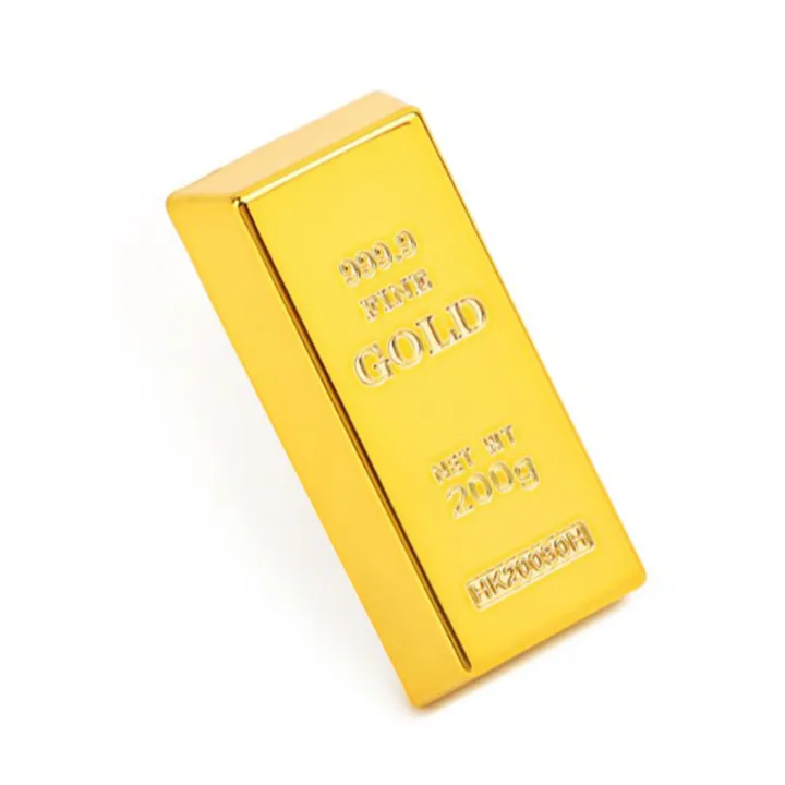 Plastic Fake Gold Bullion Simulated Golden Brick Fake Glittering Gold ...