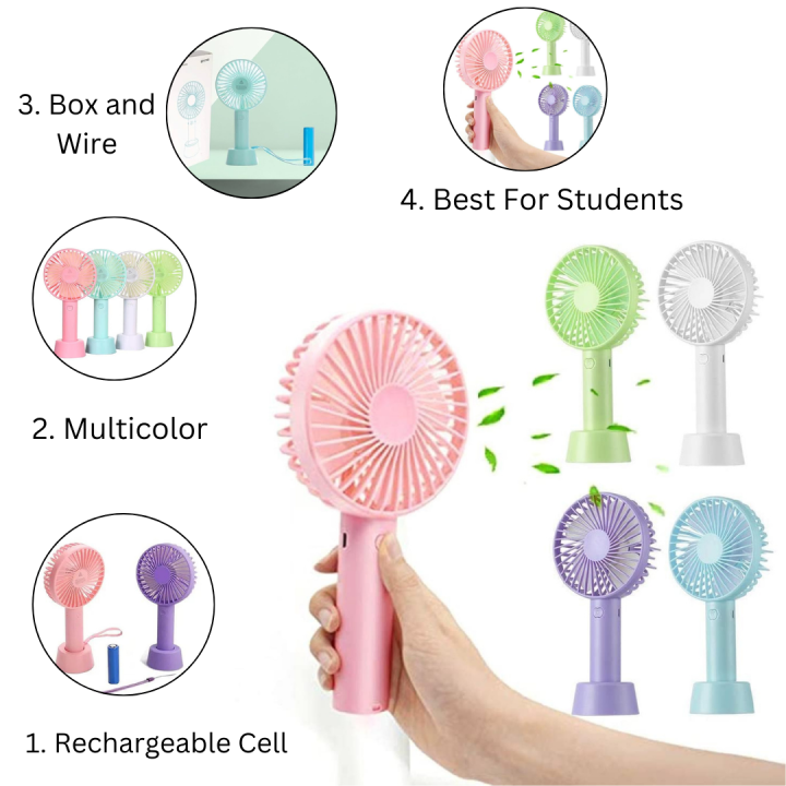 portable handy cooling fan with rechargeable cell | Daraz.pk