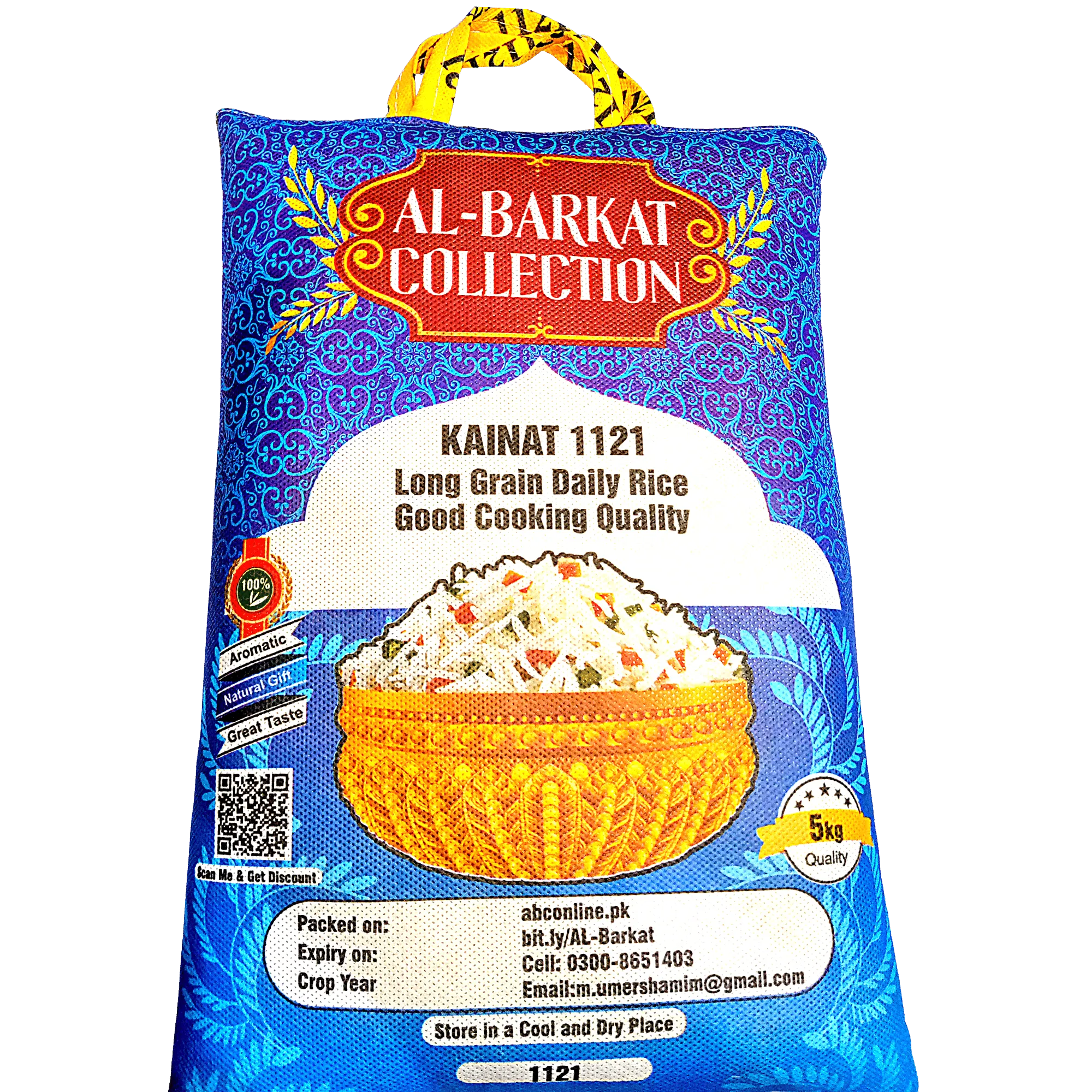 Kainat 1121 Extra Long Grain Basmati Rice 5kg | Daraz.pk